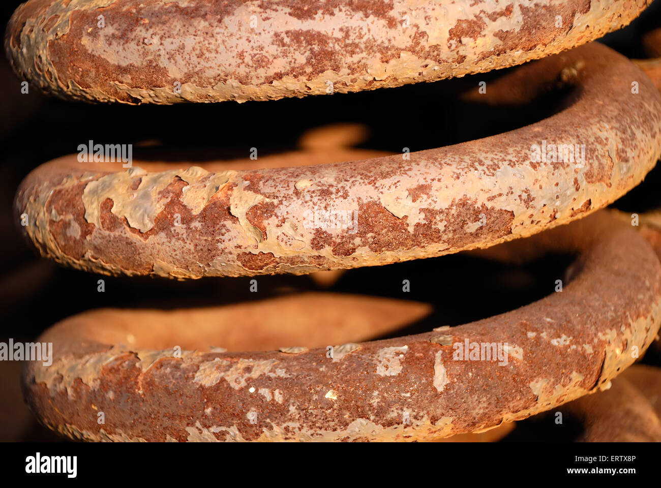The rusty spring amortisation mechanism of chassis Stock Photo - Alamy
