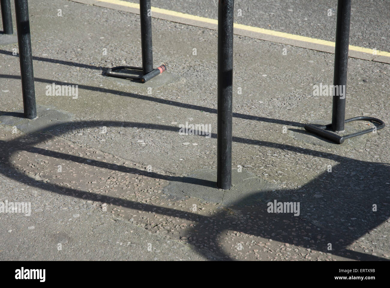 Discarded bicycle locks in bicycle parking area Stock Photo - Alamy