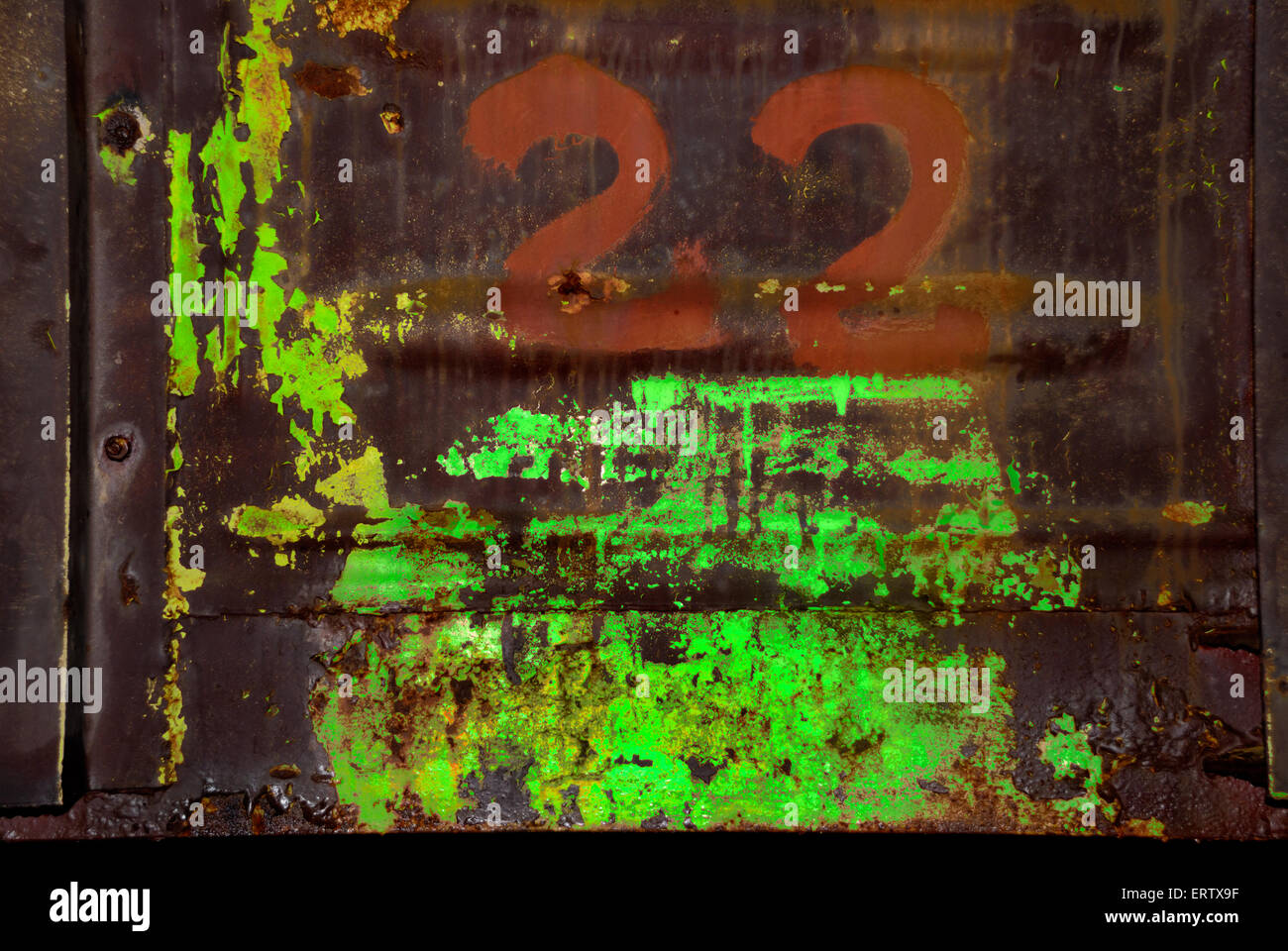 Background in toxic style on a metal surface Stock Photo - Alamy