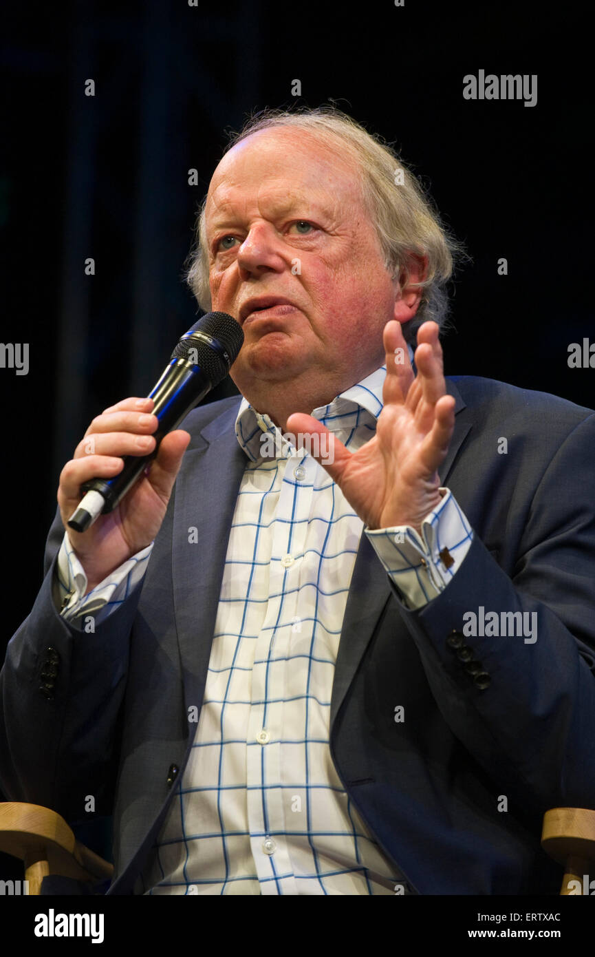 John Sergeant speaking on stage at Hay Festival 2015 Stock Photo - Alamy