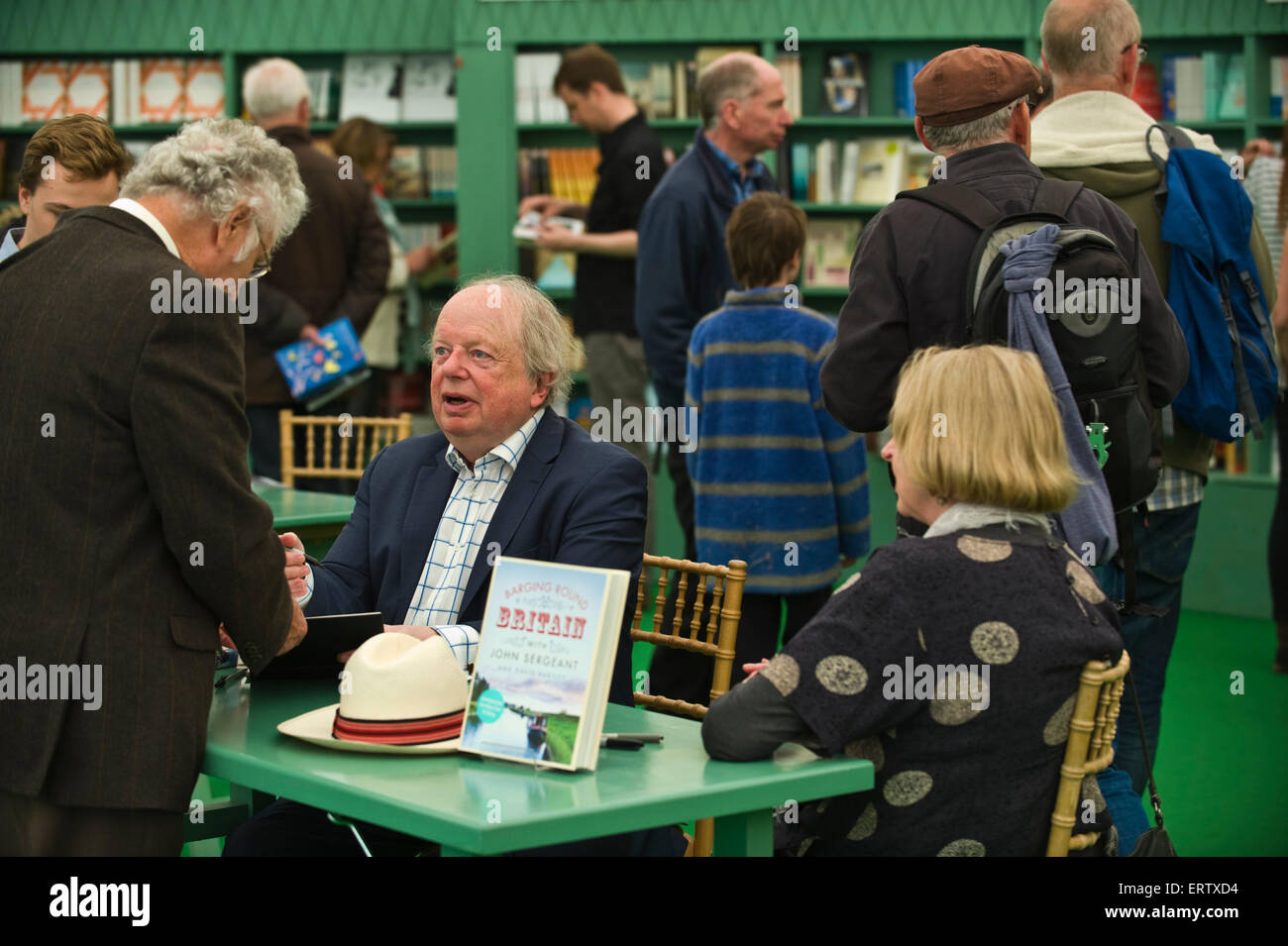 John Sergeant book signing at Hay Festival 2015 Stock Photo - Alamy
