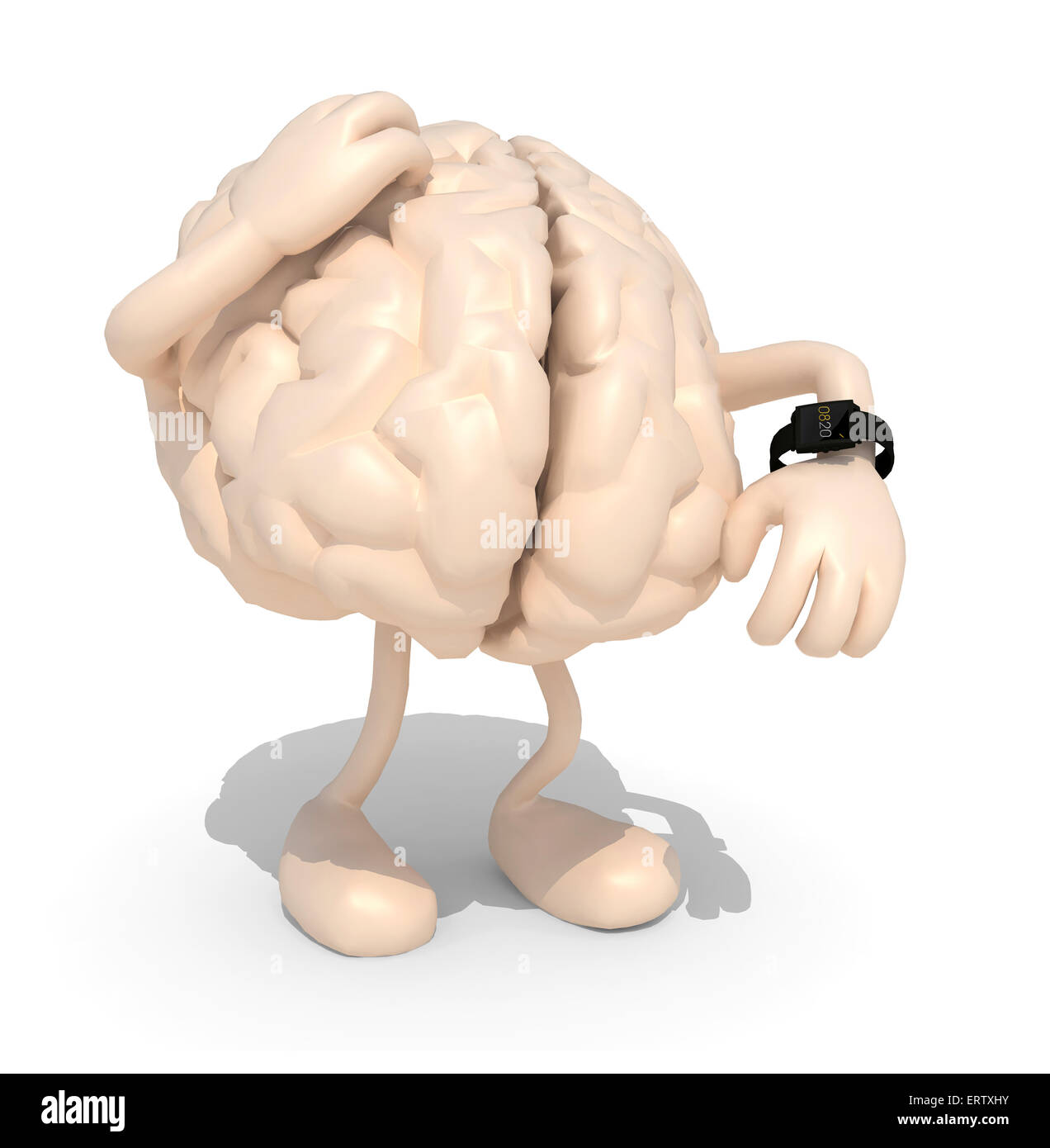 Human brain cartoon arms legs hi-res stock photography and images - Alamy