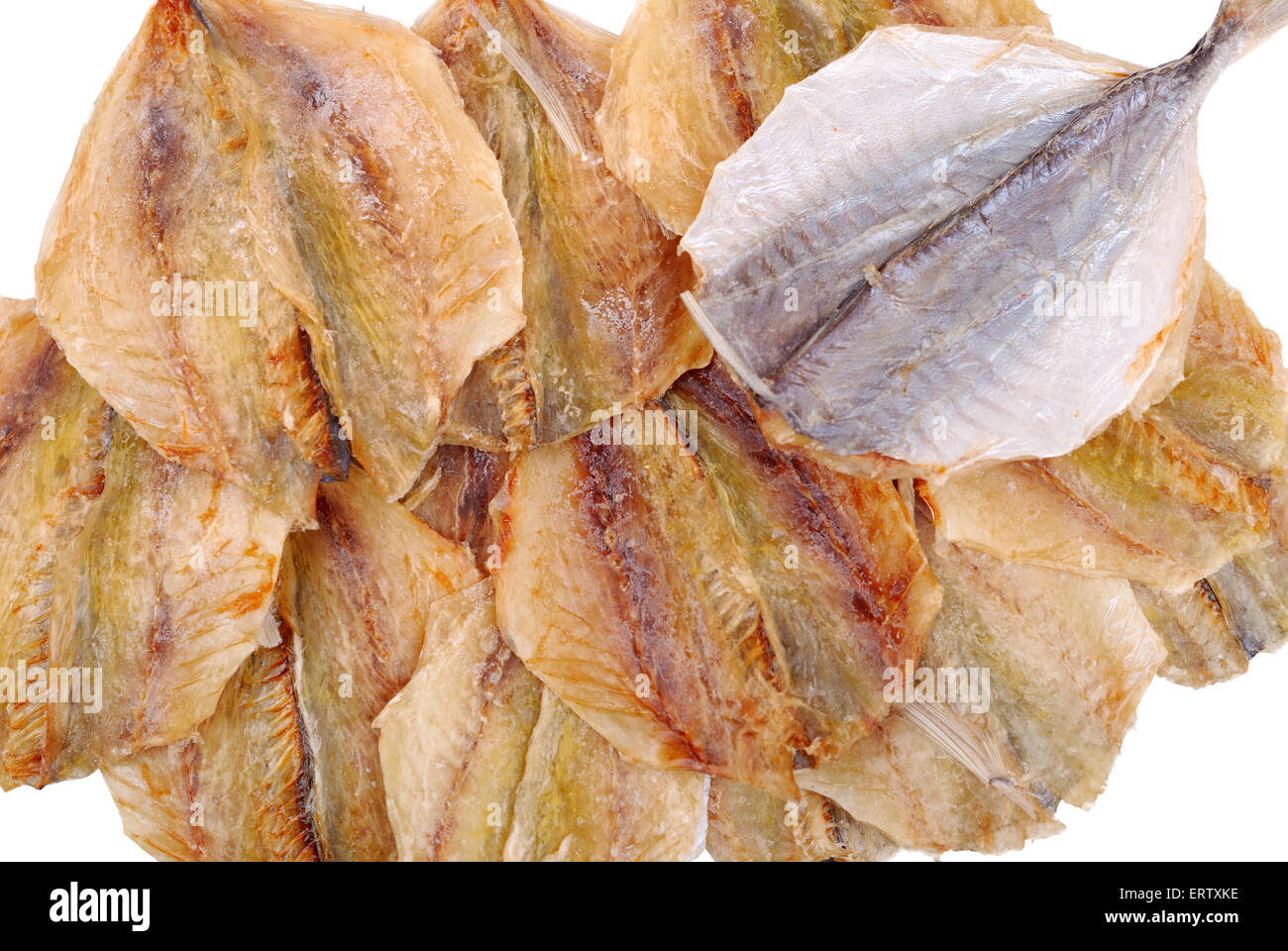 Stack of fish isolated on white background Stock Photo - Alamy