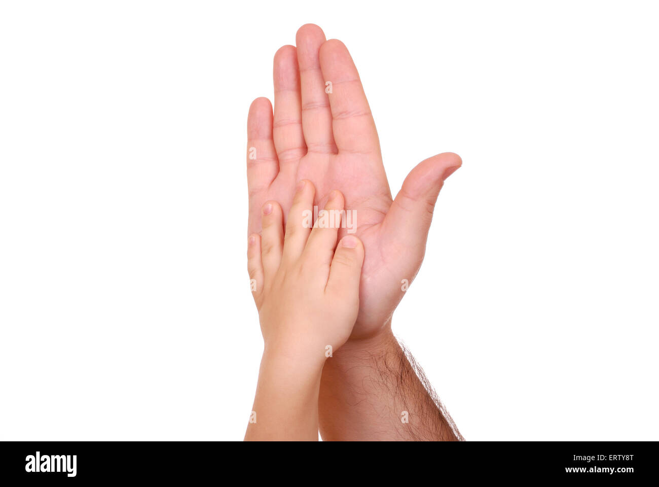 Hand shake child father isolated hi-res stock photography and images ...
