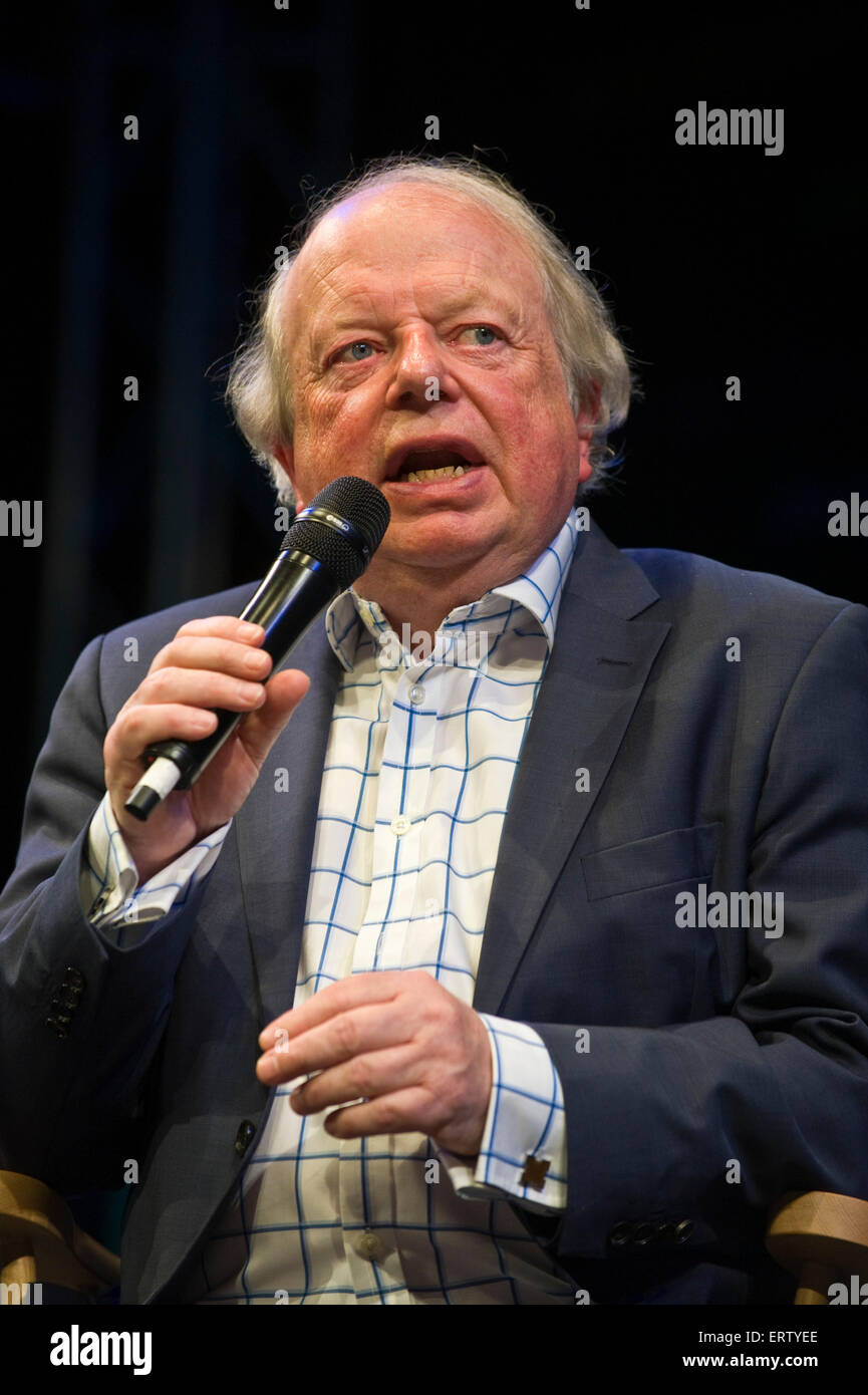 John Sergeant speaking on stage at Hay Festival 2015 Stock Photo - Alamy