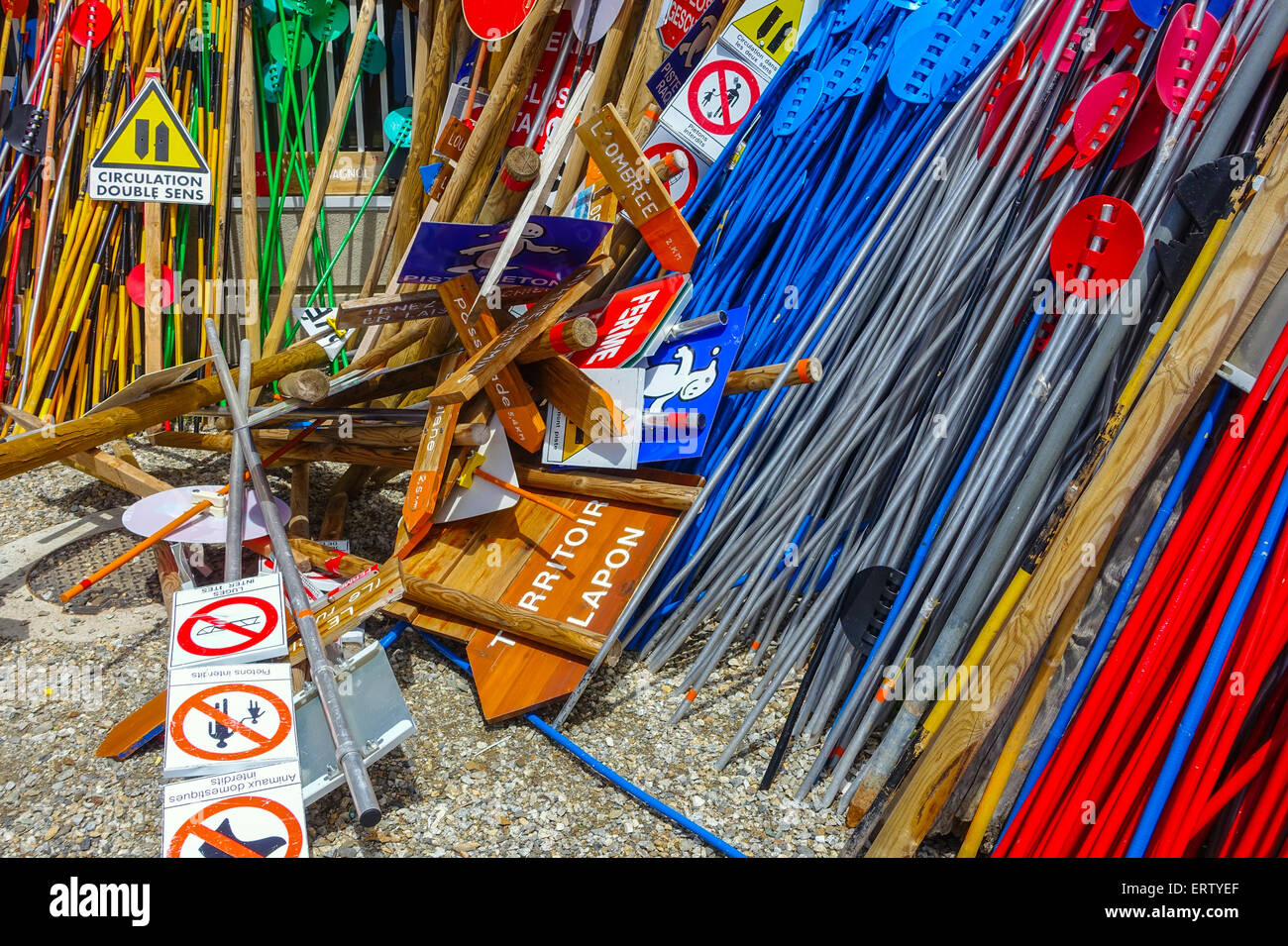 Coloured Poles High Resolution Stock Photography and Images - Alamy