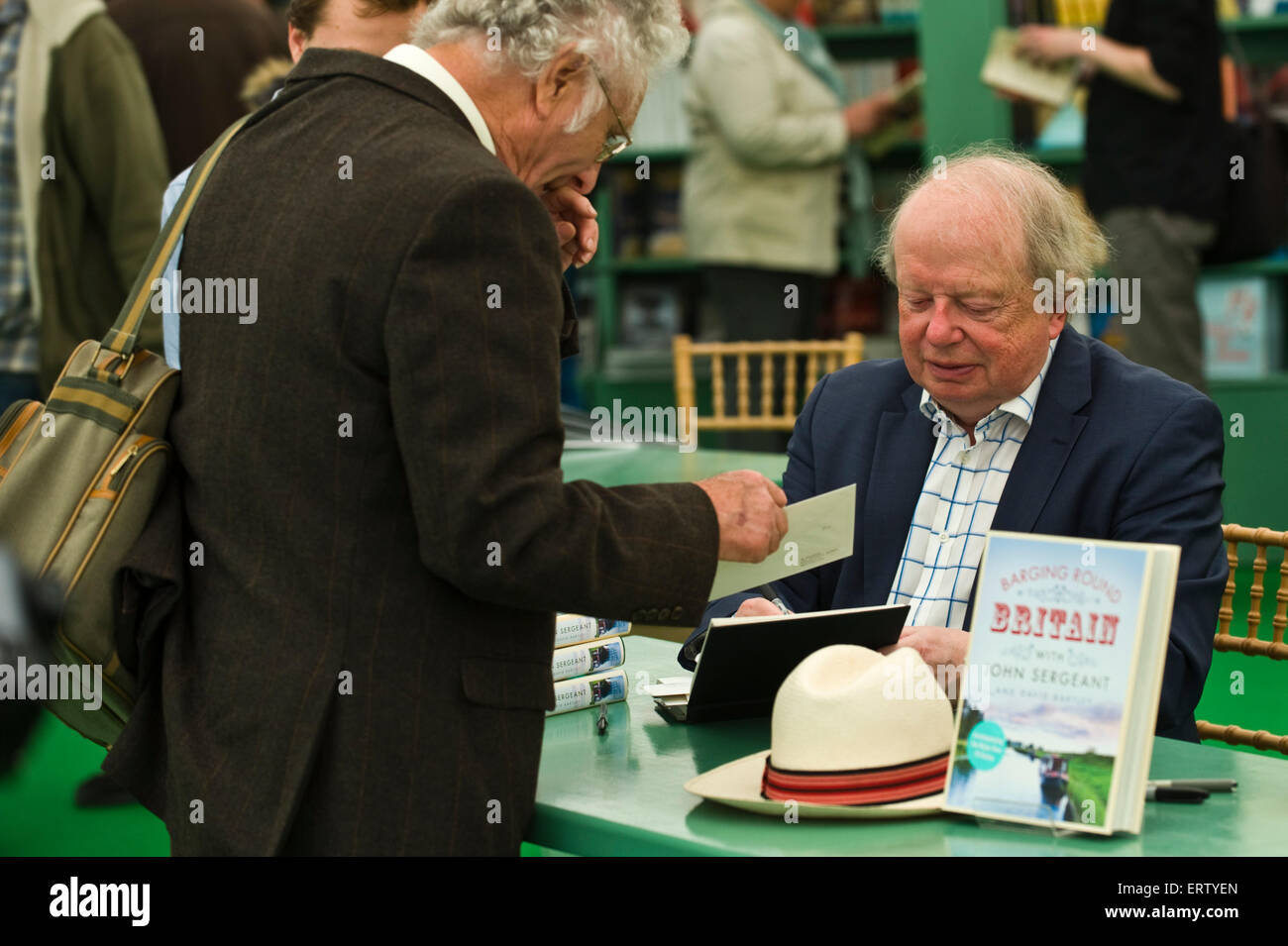 John Sergeant book signing at Hay Festival 2015 Stock Photo - Alamy