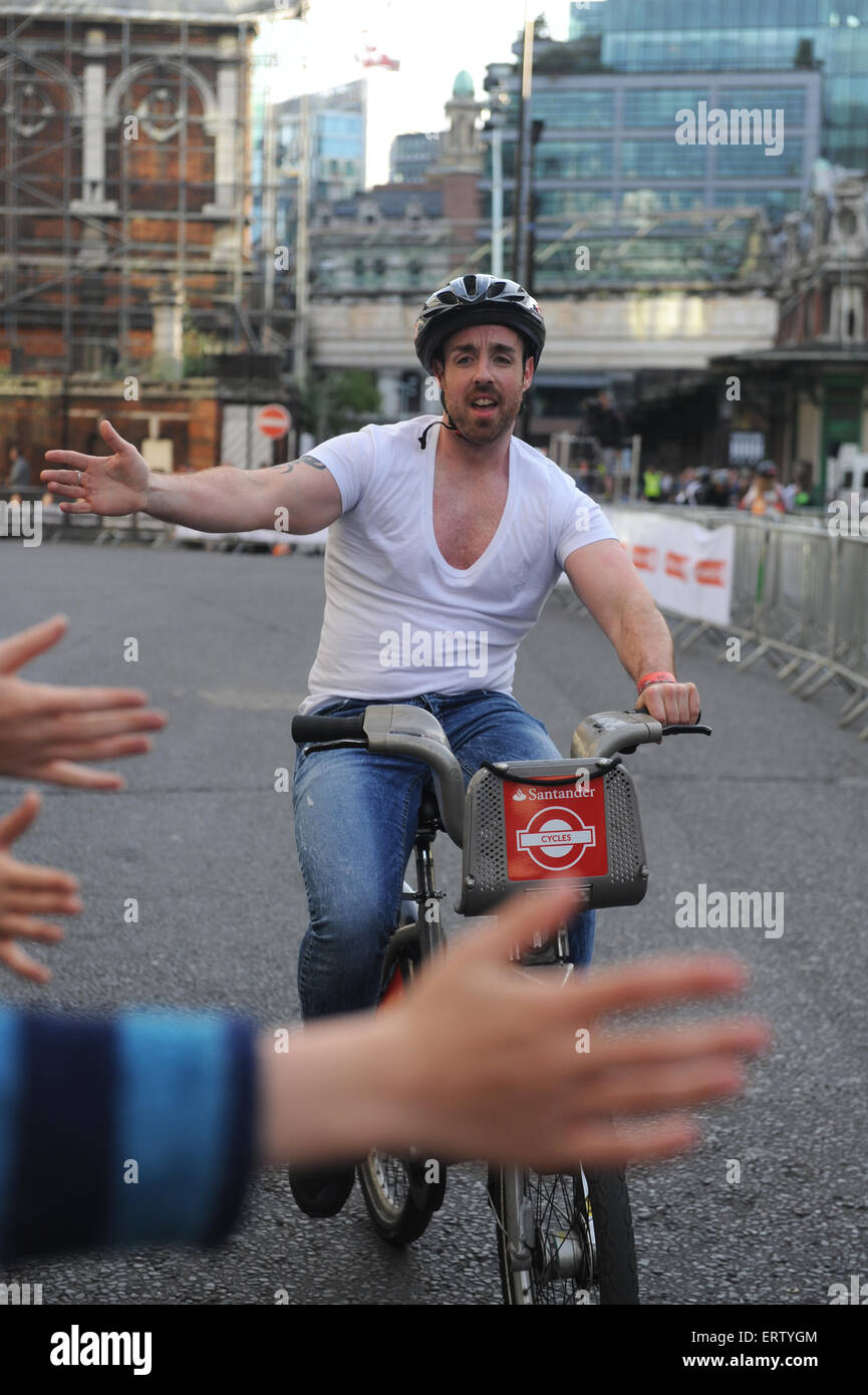 Stevi Richie from X factor cycling in the Jupiter London Nocturne at ...