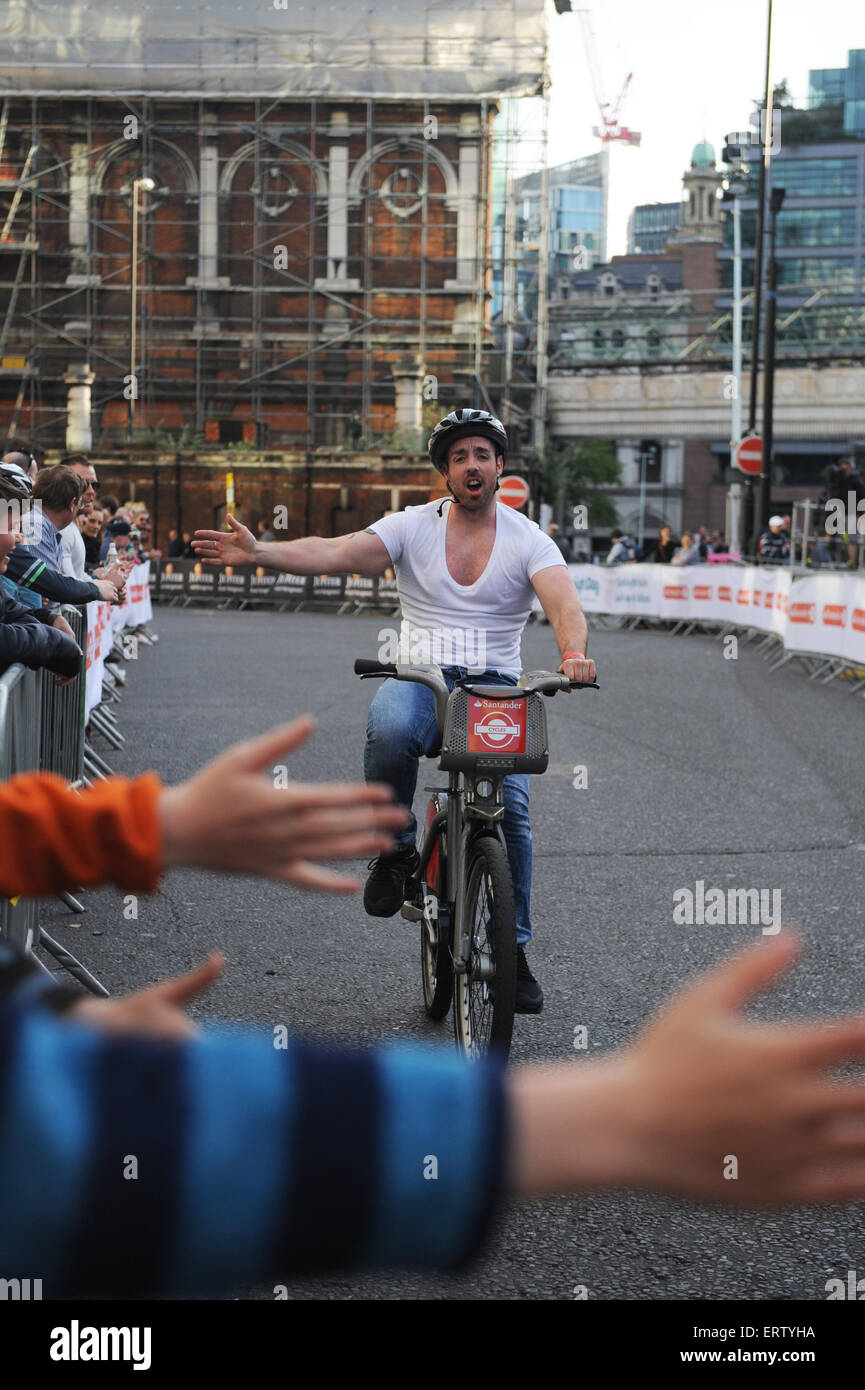 Stevi Richie from X factor cycling in the Jupiter London Nocturne at ...