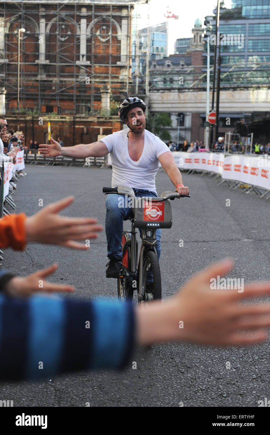 Stevi Richie from X factor cycling in the Jupiter London Nocturne at ...