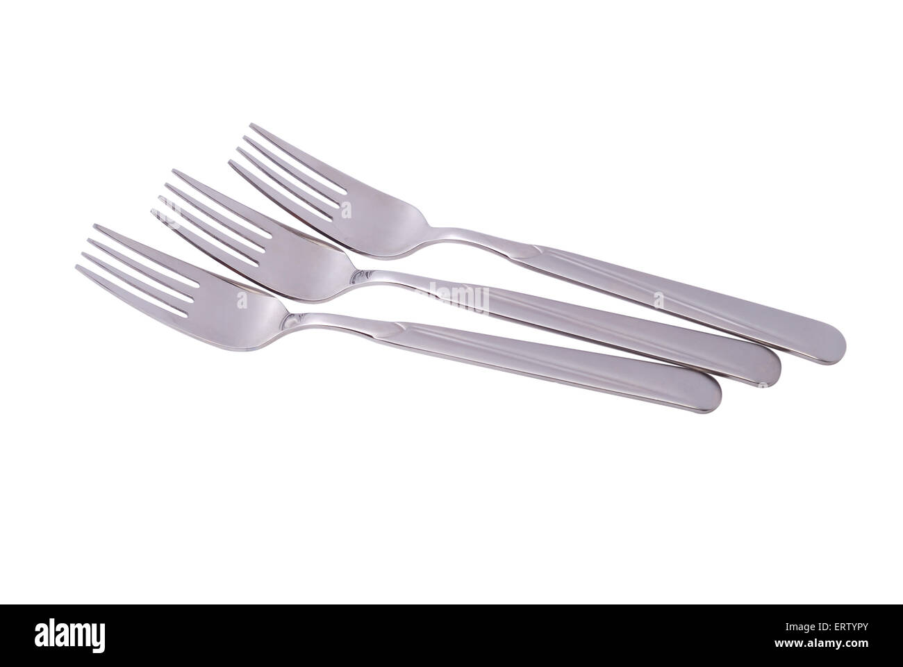 Photo of whole forks isolated on white Stock Photo - Alamy