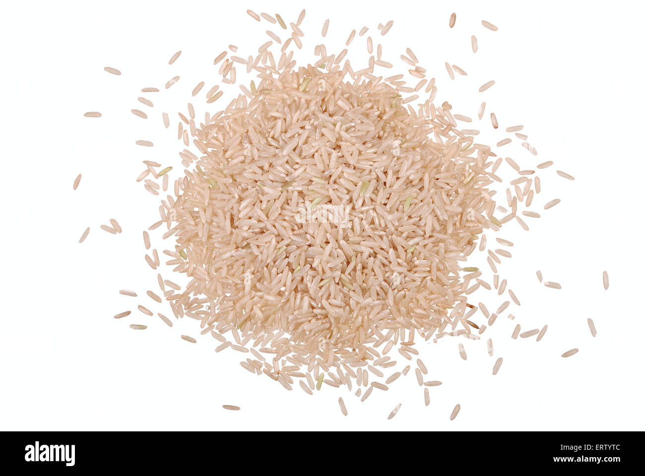 Handful of rice grain isolated on white Stock Photo - Alamy