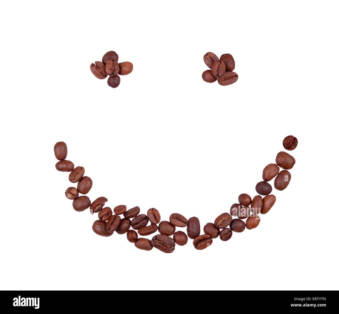 Grains of coffee in the form of smiling face isolated Stock Photo - Alamy