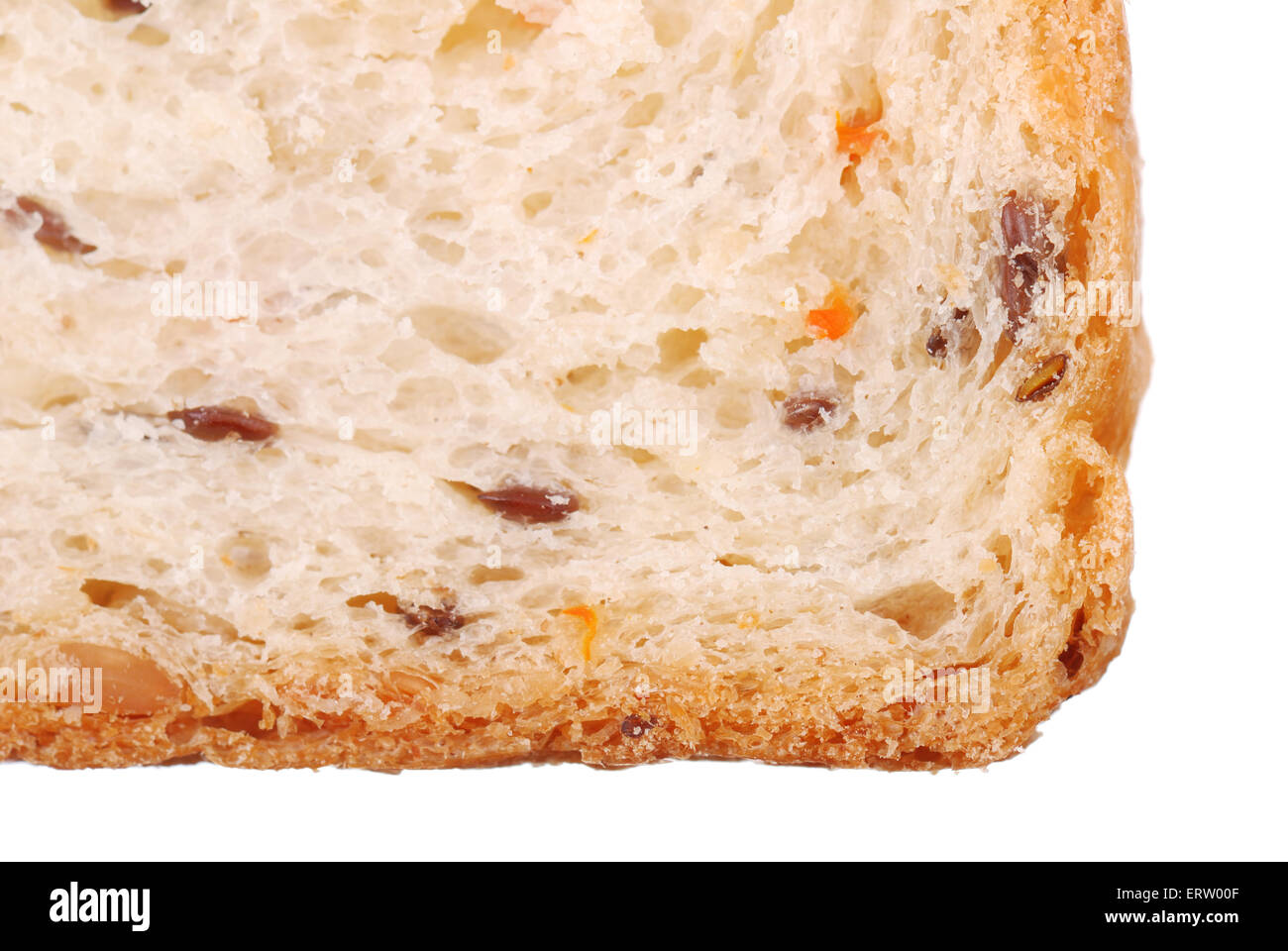 The slice fitness bread with various seeds isolated Stock Photo - Alamy