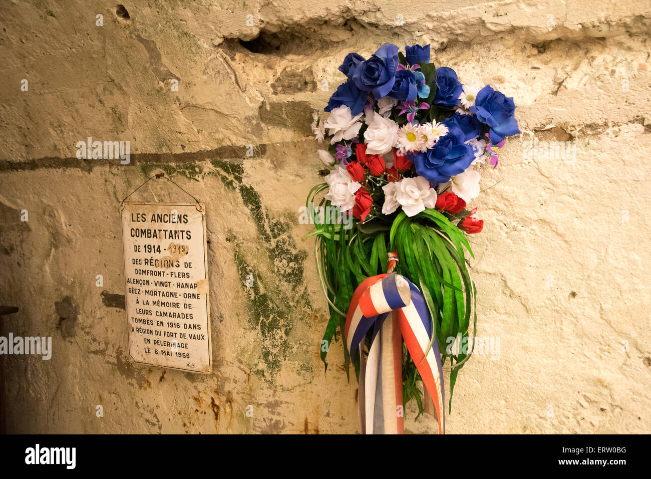 Interior of Fort de Vaux French fortress that saw heavy fighting in the ...