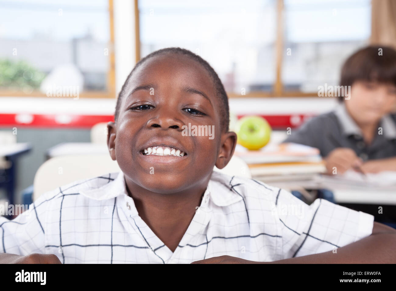 Black boy in the class room Stock Photo - Alamy