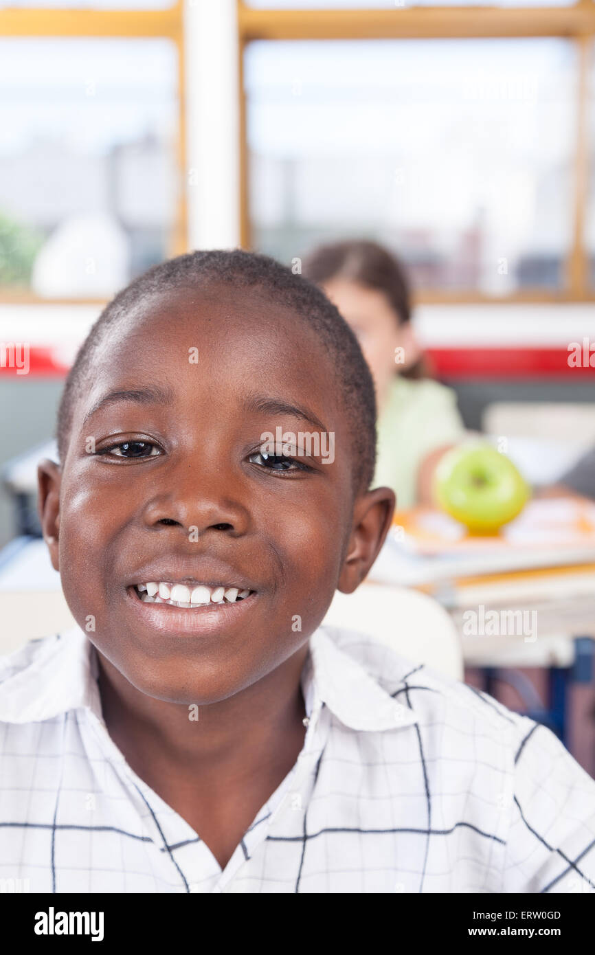 Black boy in the class room Stock Photo - Alamy