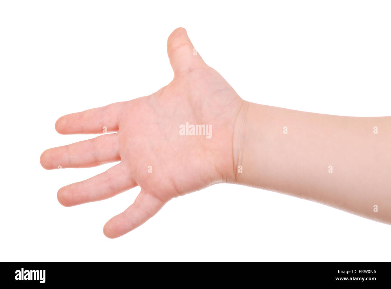 Children's hand isolated on white background Stock Photo - Alamy