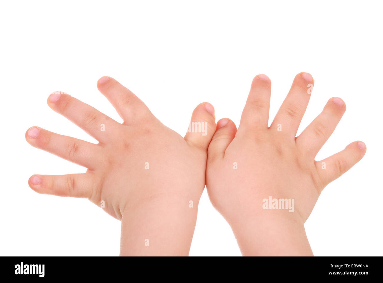 Children's hand isolated on white background Stock Photo - Alamy