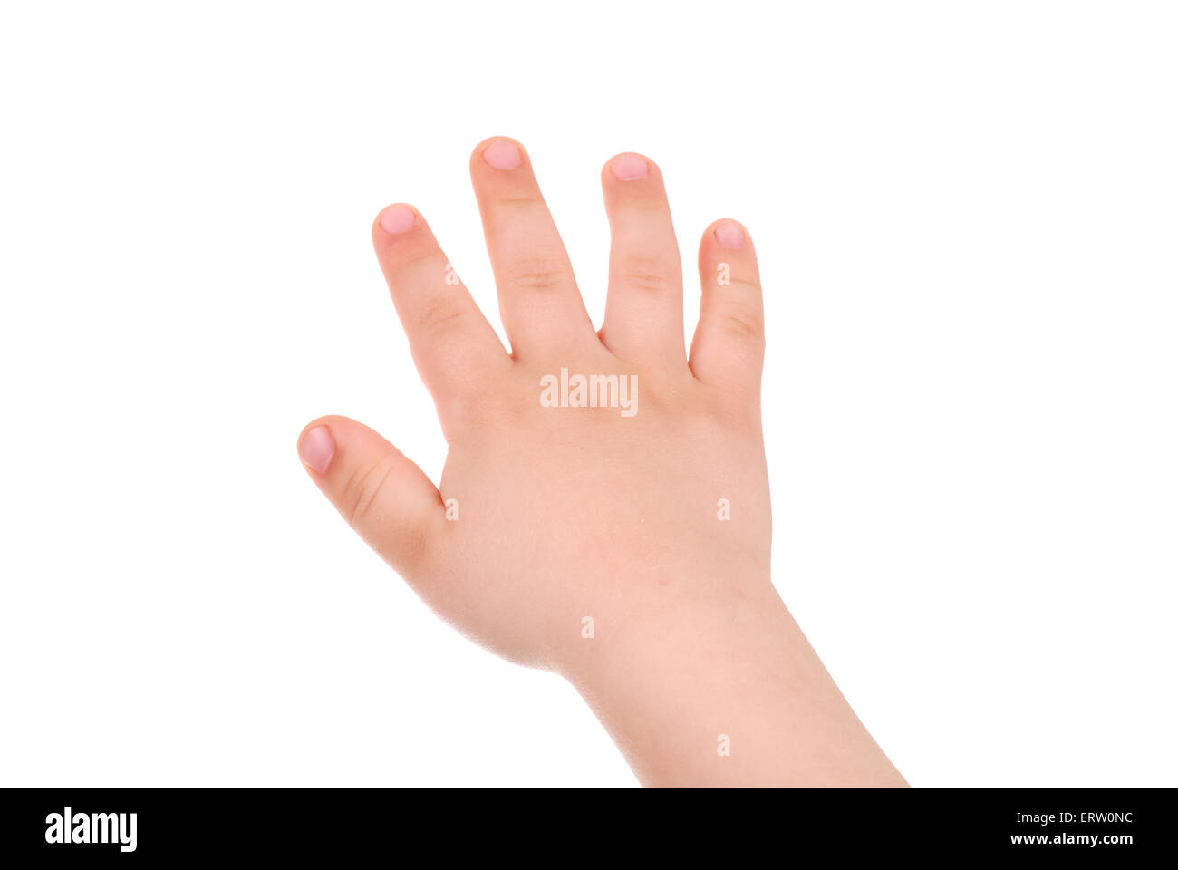 Children's hand isolated on white background Stock Photo - Alamy