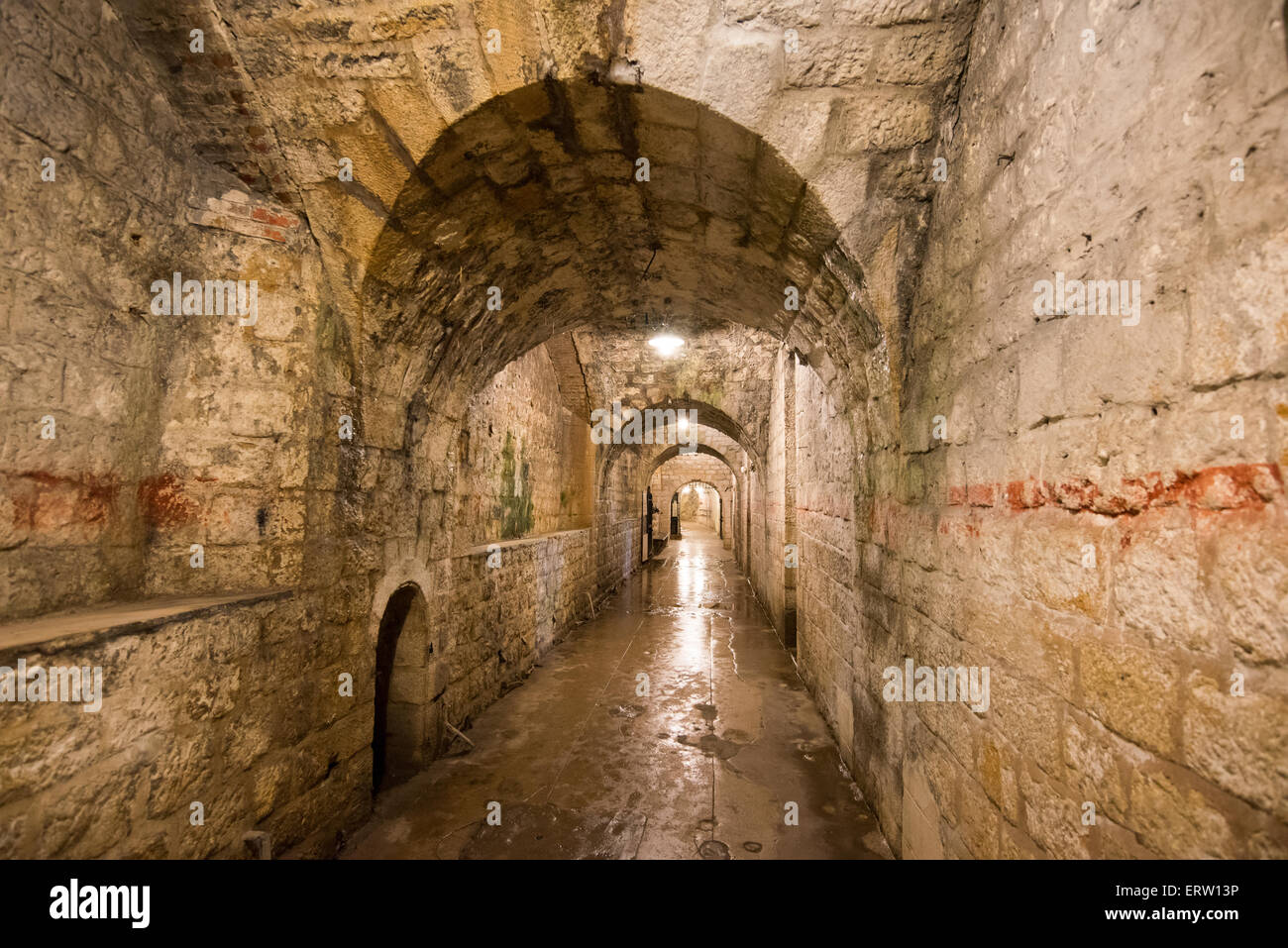 Interior of Fort de Vaux French fortress that saw heavy fighting in the ...