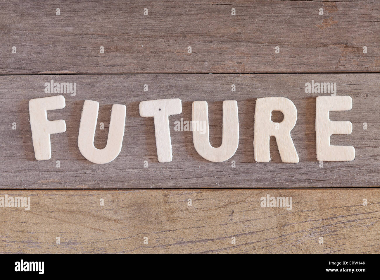 Word future written with wood letters over a wooden surface Stock Photo ...