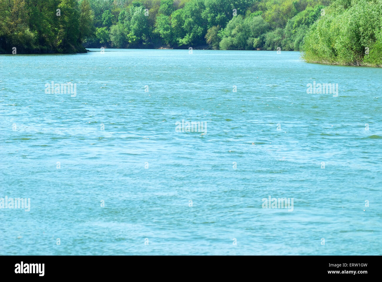 Summer landscape. River, riverside and trees Stock Photo - Alamy