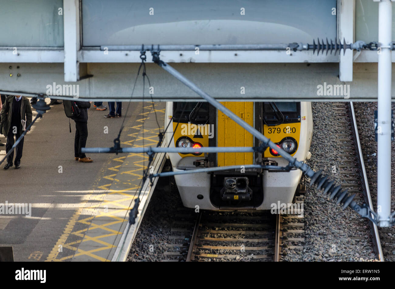 Train at Tottenham Hale station, London Stock Photo - Alamy