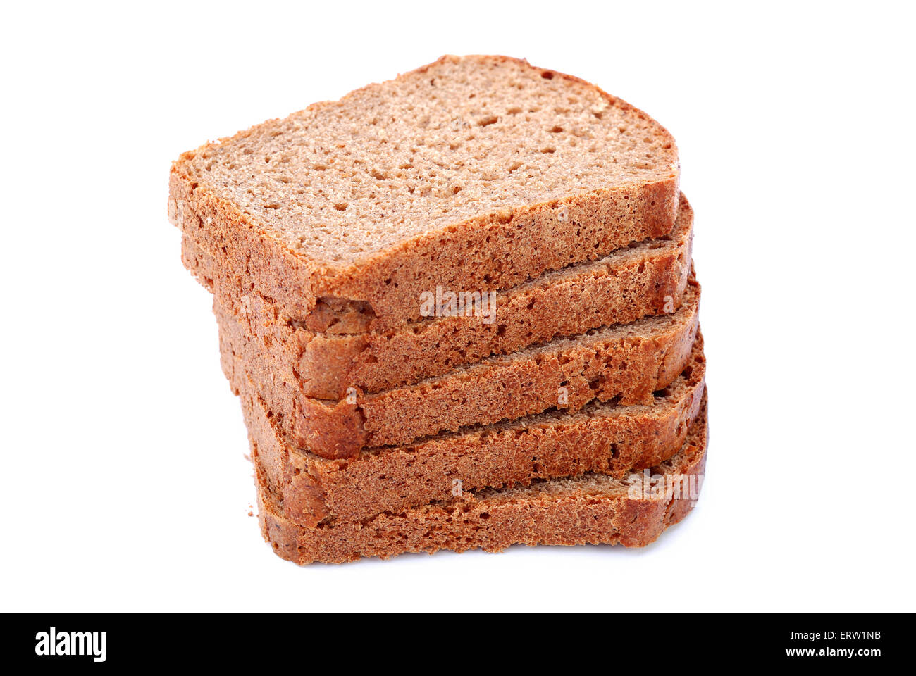 Stack of sliced rye bread on the white background Stock Photo - Alamy