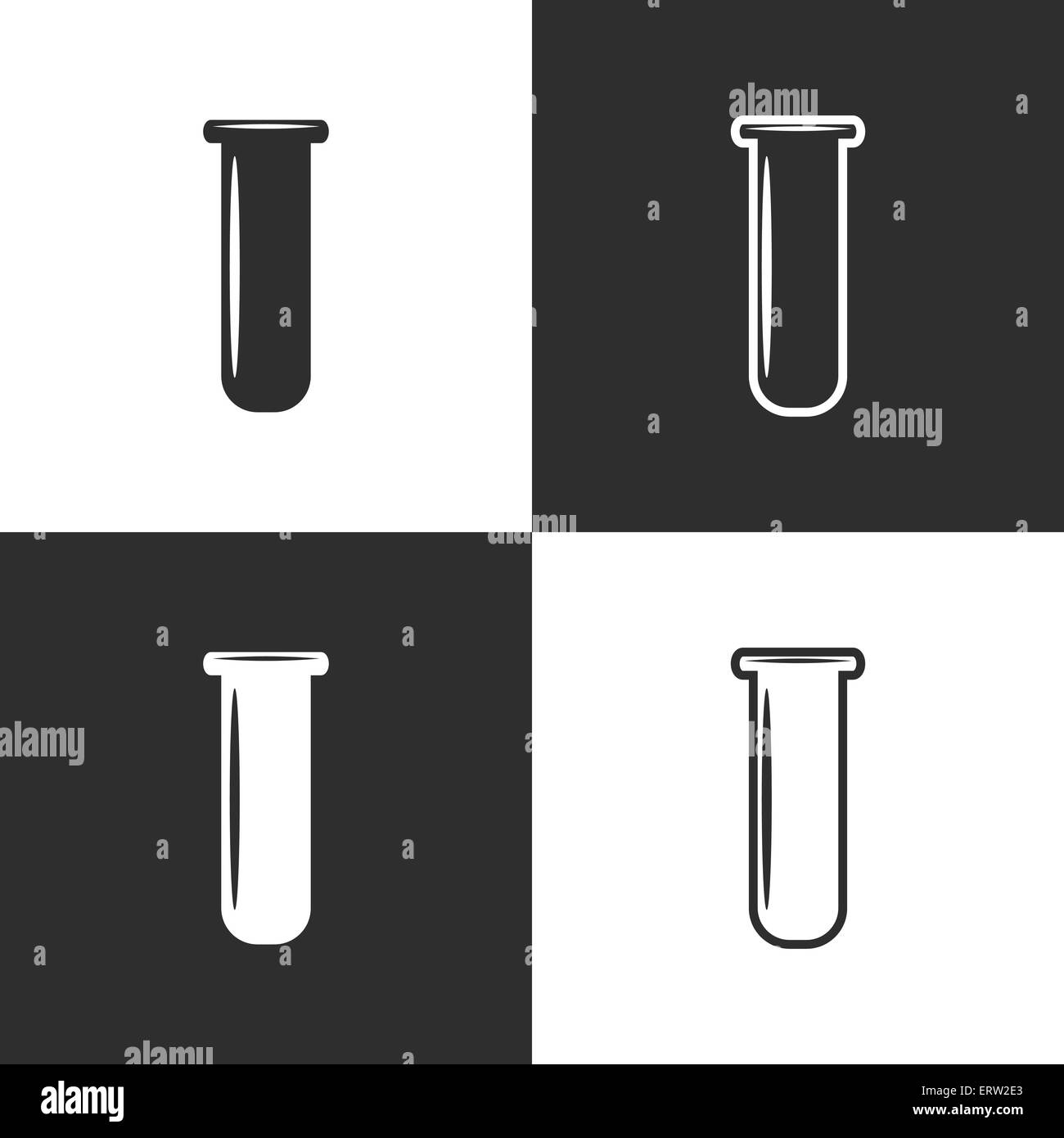 Black icons flask test Stock Vector Images - Alamy