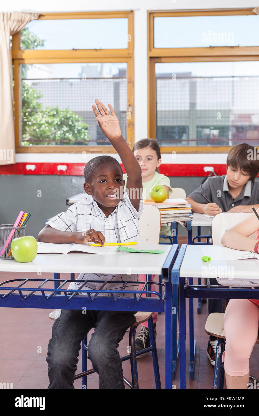 Boys in the class room Stock Photo - Alamy