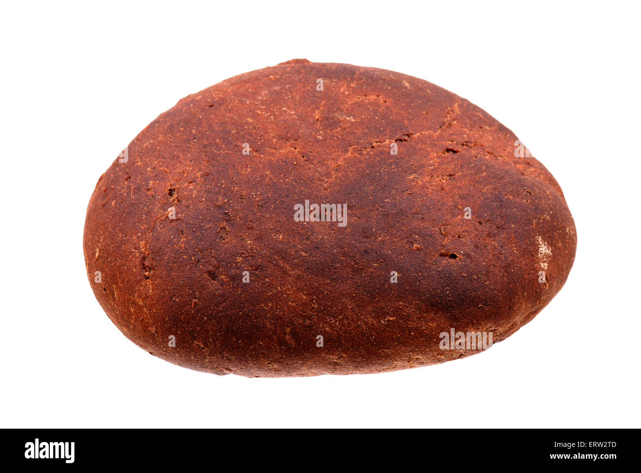 Whole round rye bread isolated on white Stock Photo - Alamy