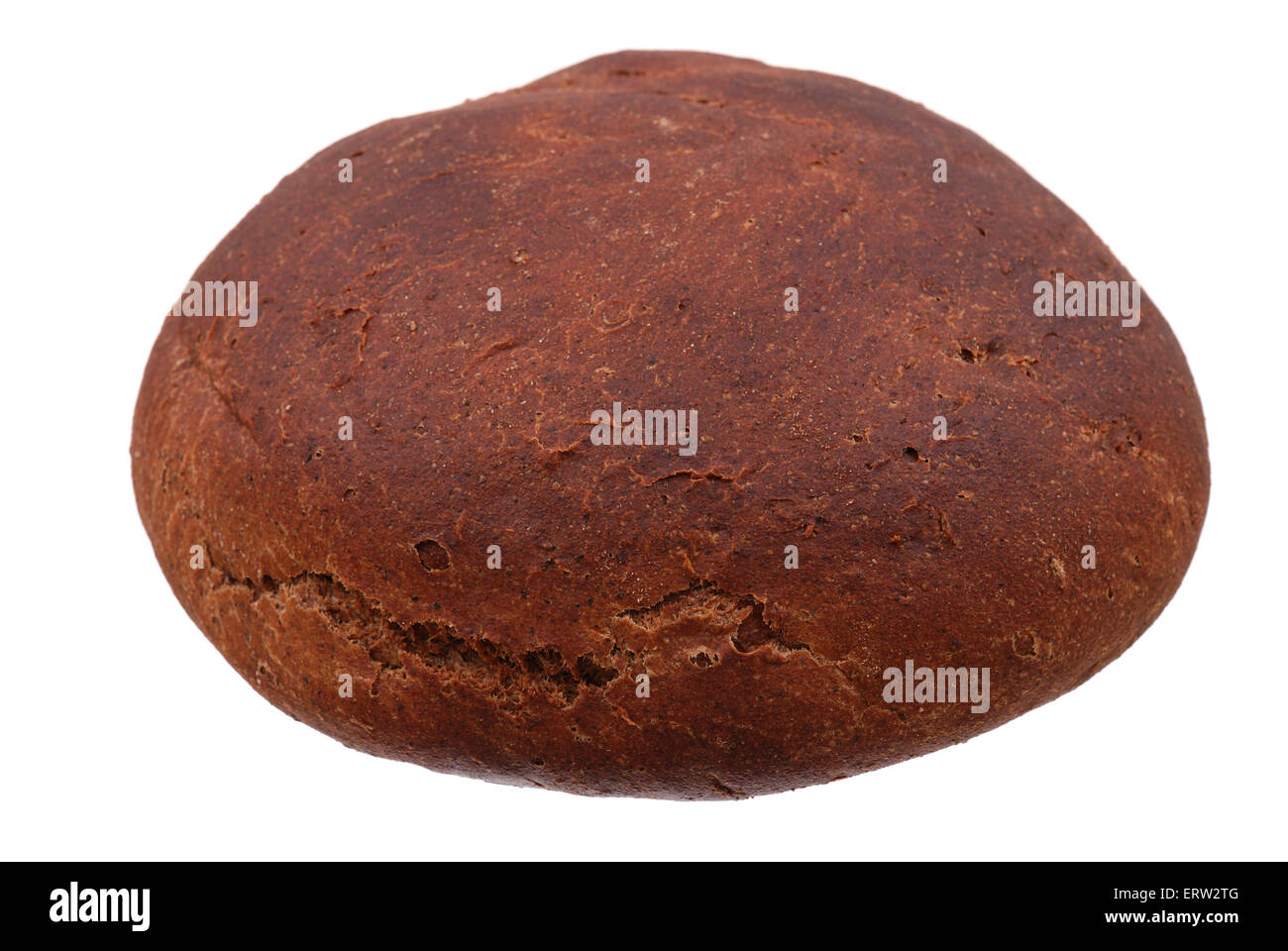 Whole round rye bread isolated on white Stock Photo - Alamy