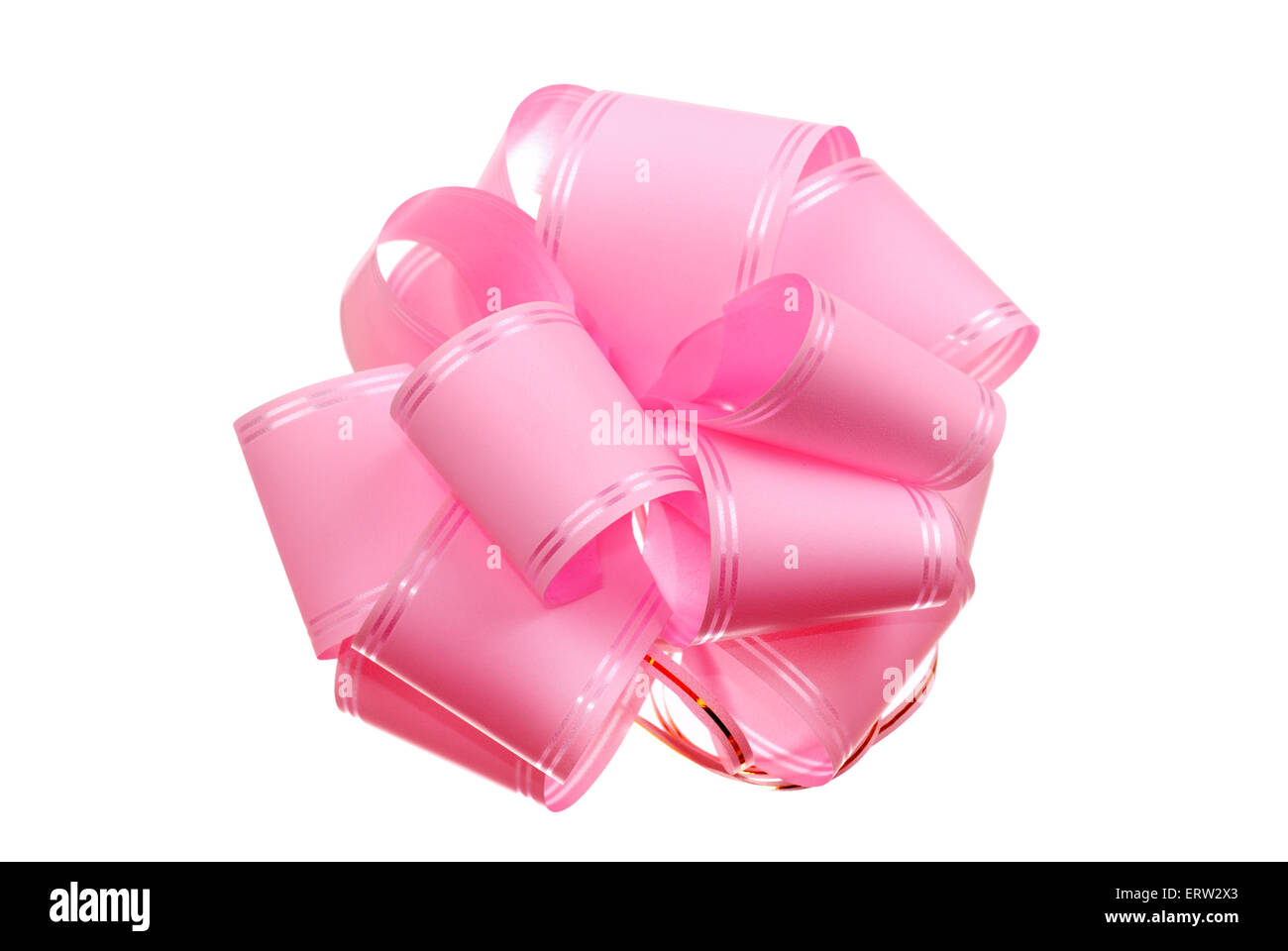 Pink bow isolated on white background Stock Photo - Alamy