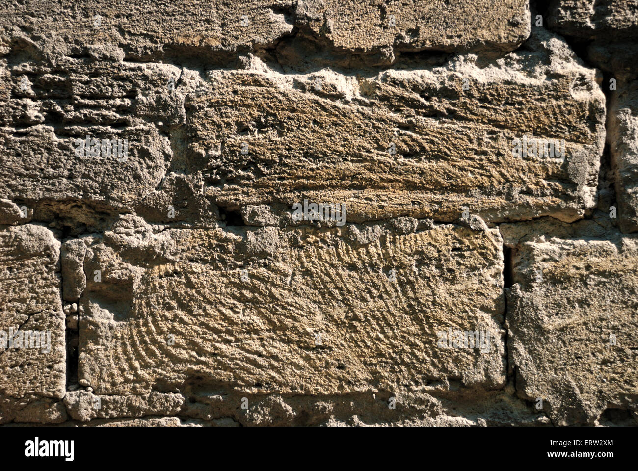 Closeup of old destroyed stone wall surface Stock Photo - Alamy