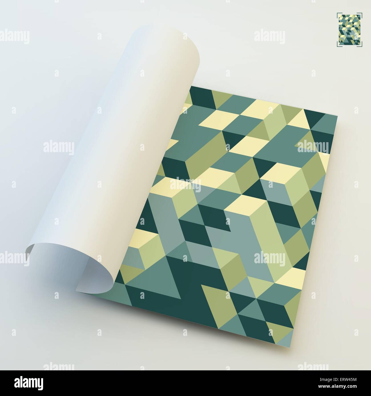 A4 business blank. 3d blocks structure background Stock Vector Image ...