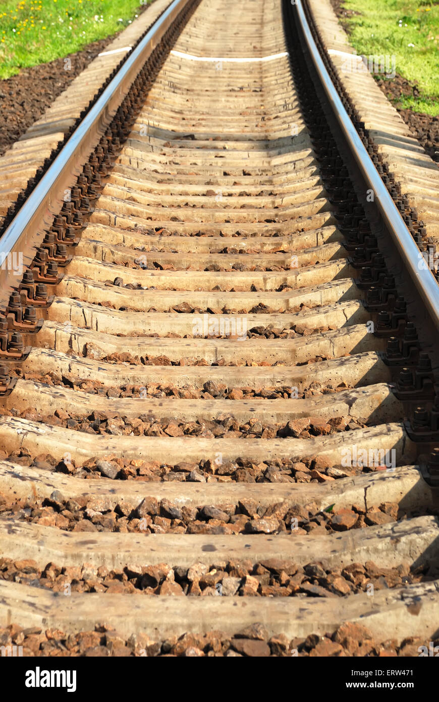 Summer railroad landscape Stock Photo - Alamy