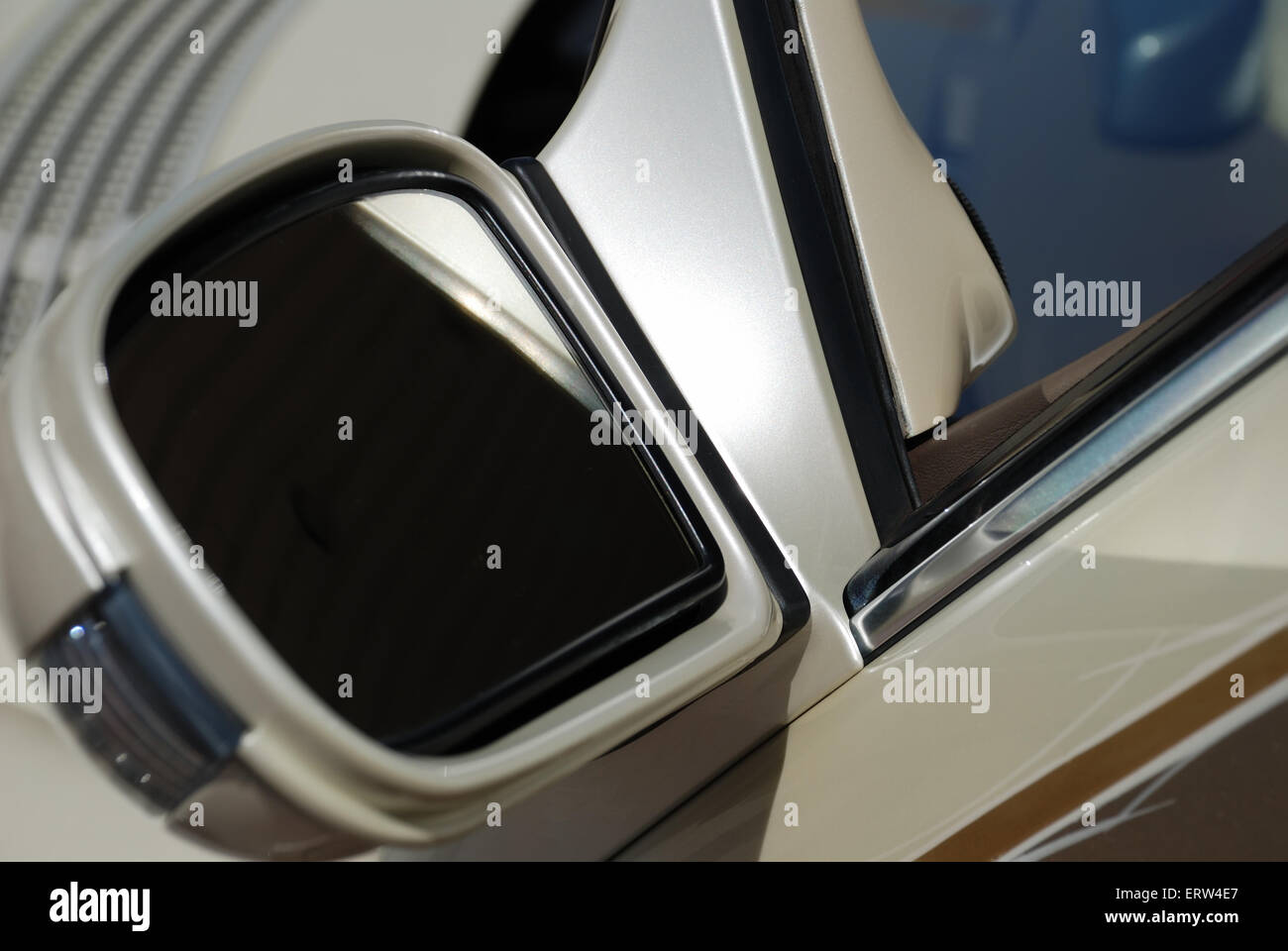 Closeup a lateral mirror of the back review Stock Photo - Alamy