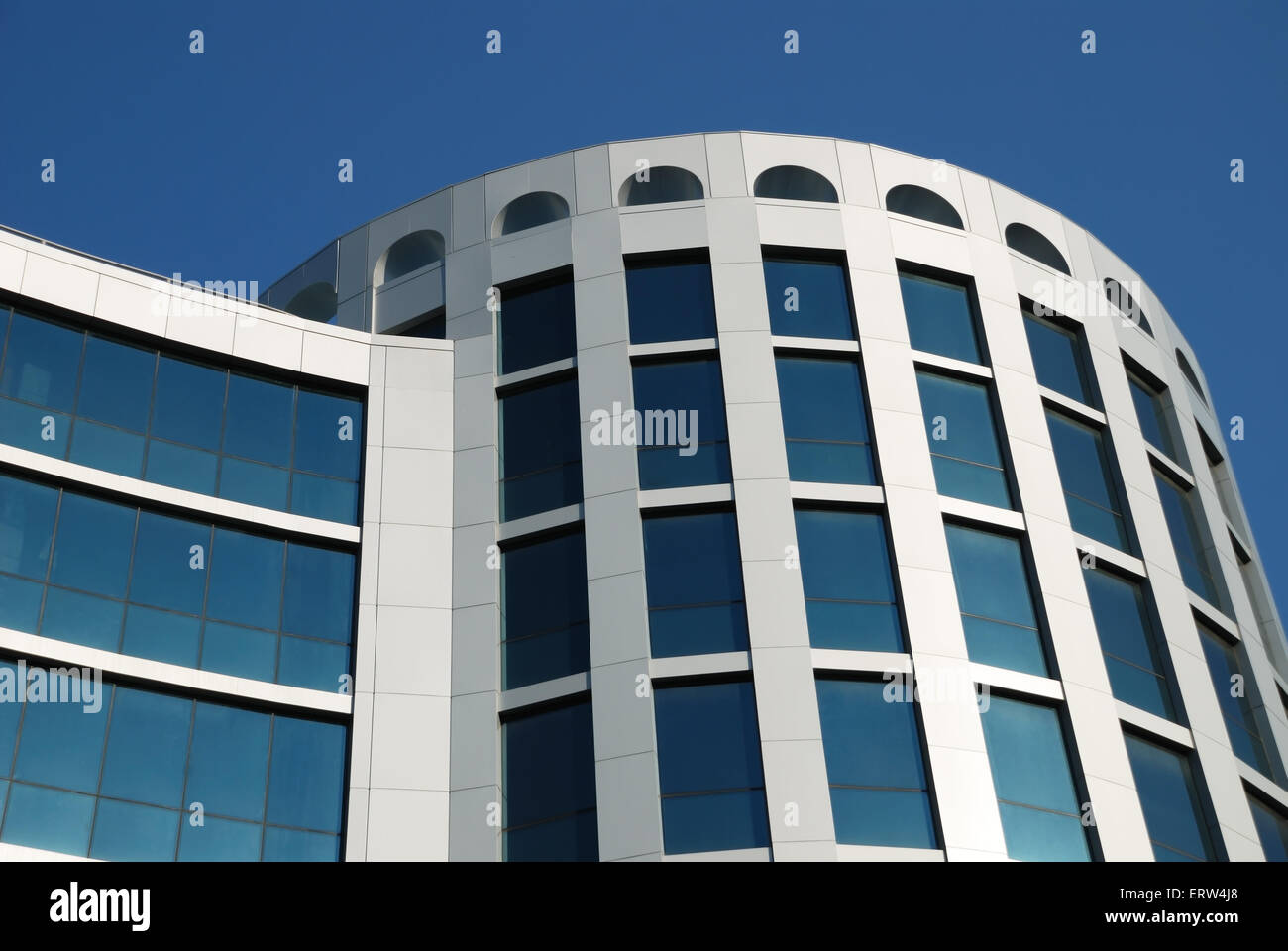 The blue facade of a modern building Stock Photo - Alamy