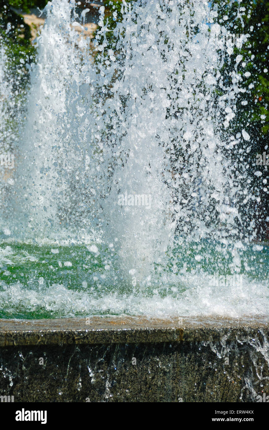 Close up of splashes a fountain stream Stock Photo - Alamy