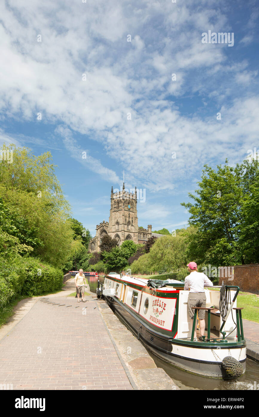 The Staffs and Worcester Canal and St Mary and All Saints' Church ...