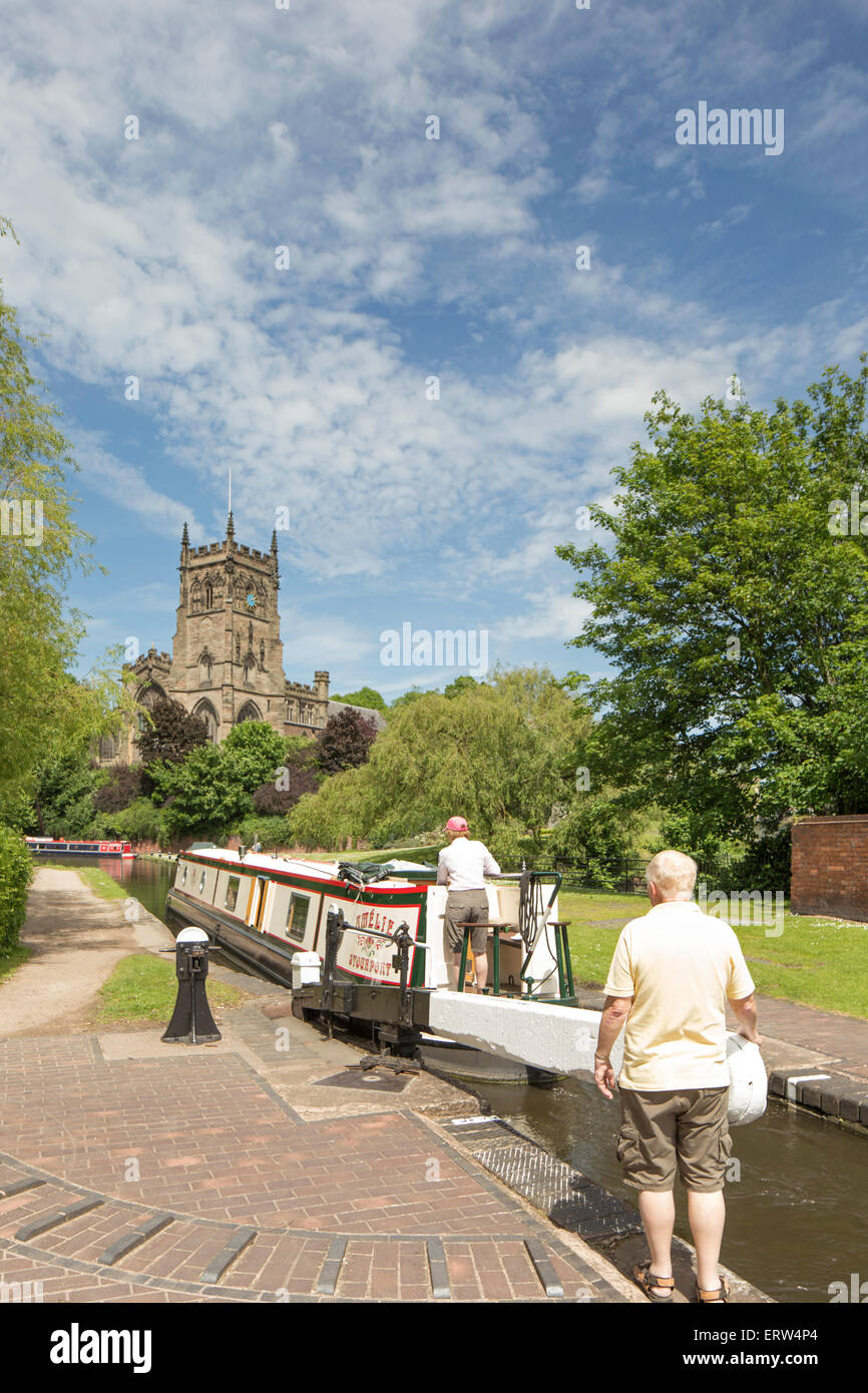 The Staffs and Worcester Canal and St Mary and All Saints' Church ...