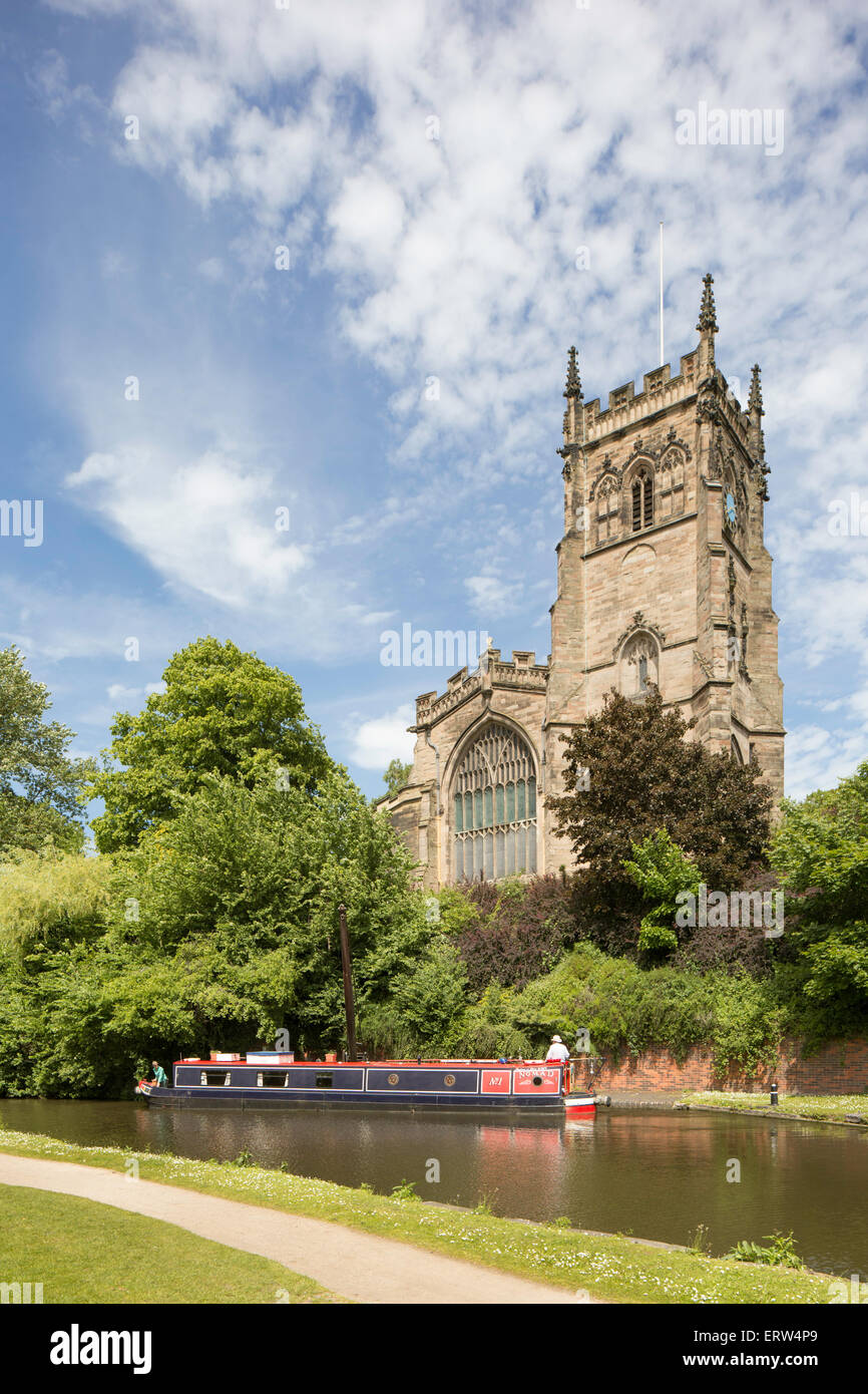 The Staffs and Worcester Canal and St Mary and All Saints' Church ...