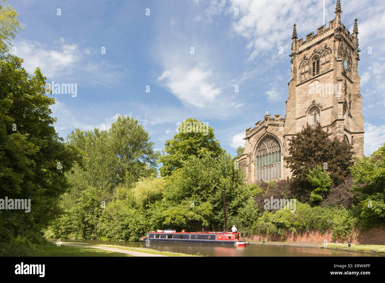 The Staffs and Worcester Canal and St Mary and All Saints' Church ...