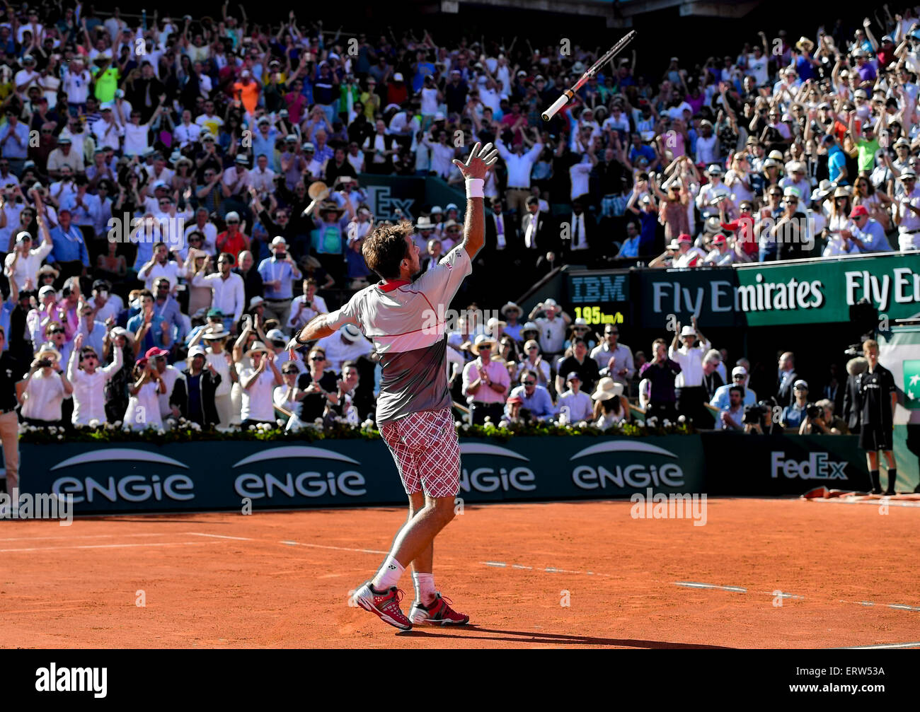 Roland Garros, Paris, France. 07th June, 2015. Stan Wawrinka of ...
