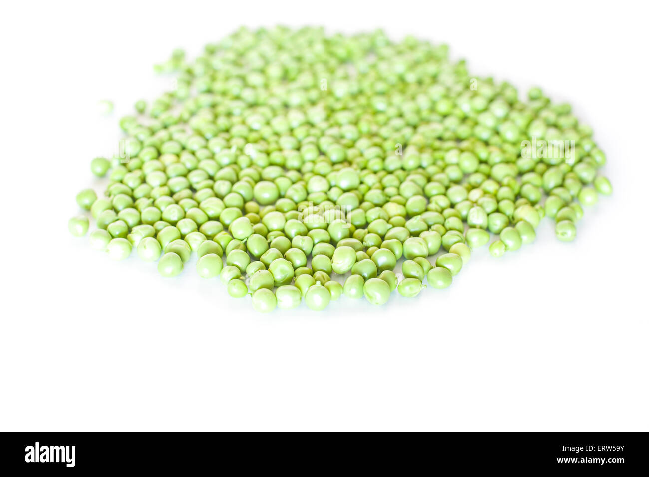 Heap of fresh peas isolated on white background selective focus Stock ...