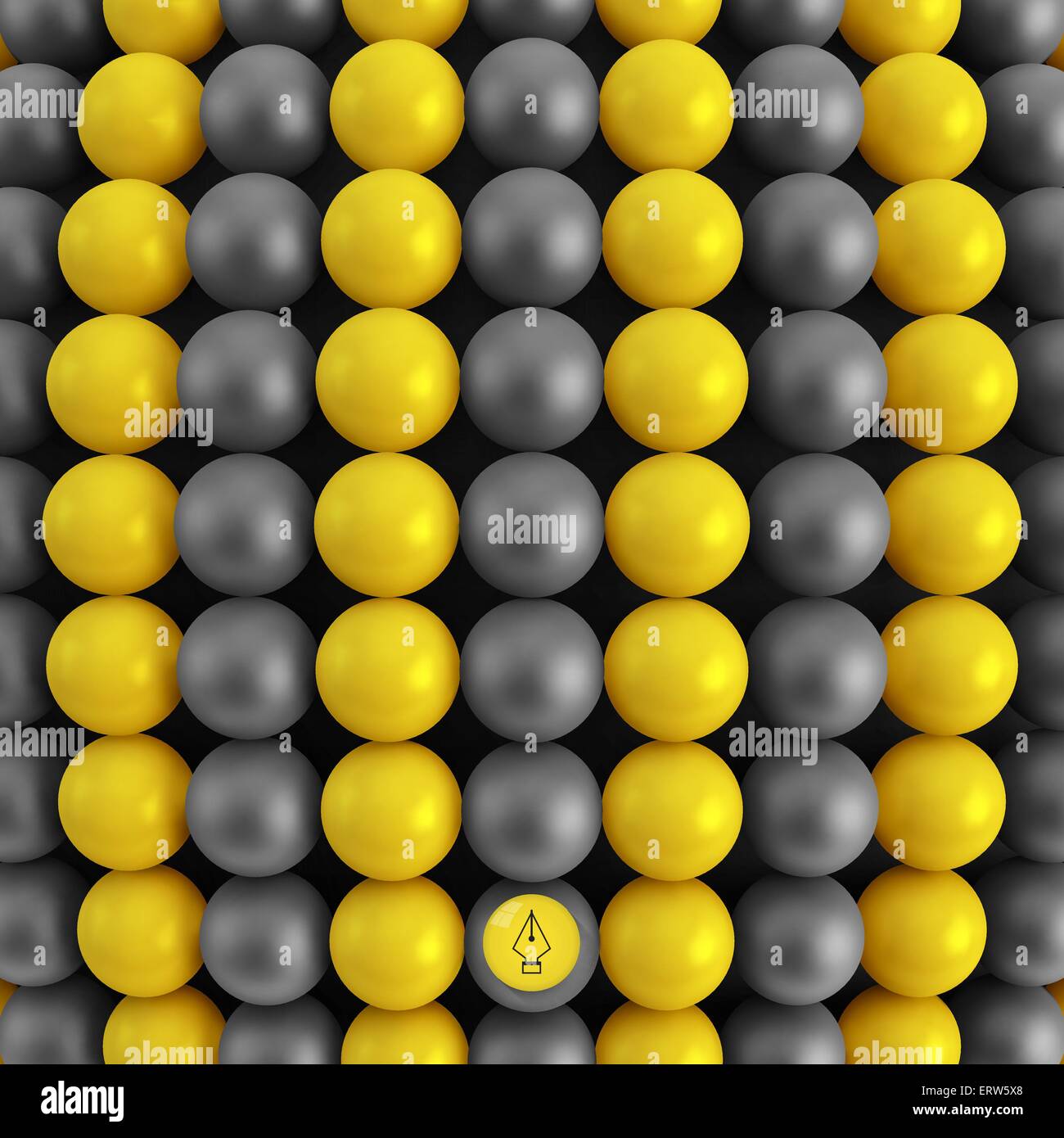 Abstract technology background with balls. Spheric pattern. 3d vector ...