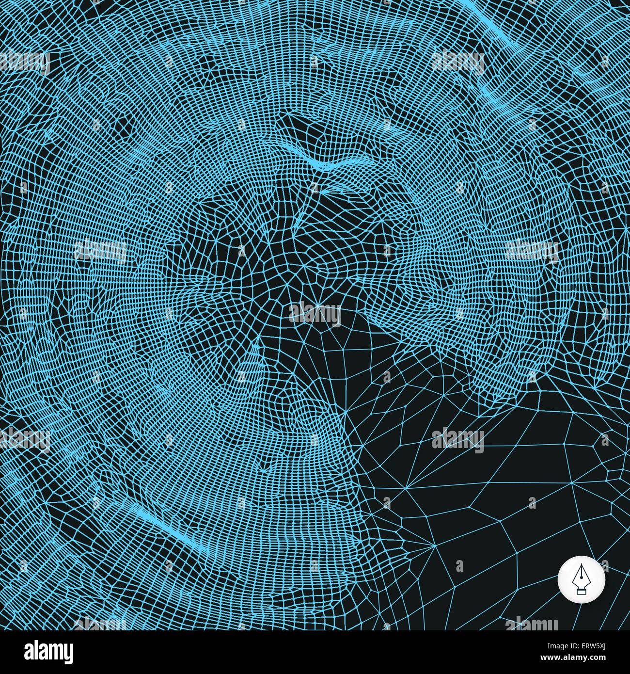 Network background. 3d technology vector illustration. Can be used for ...