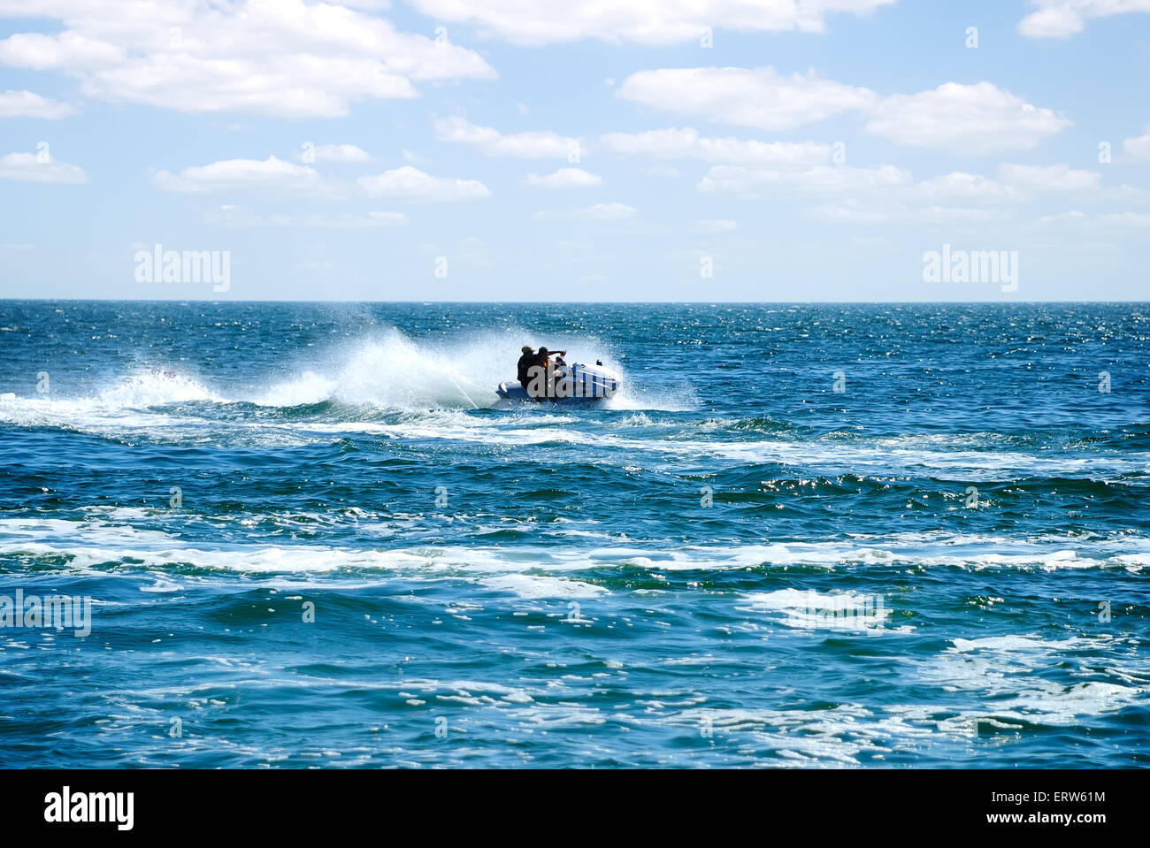 High speed jet ski with water spray Stock Photo - Alamy