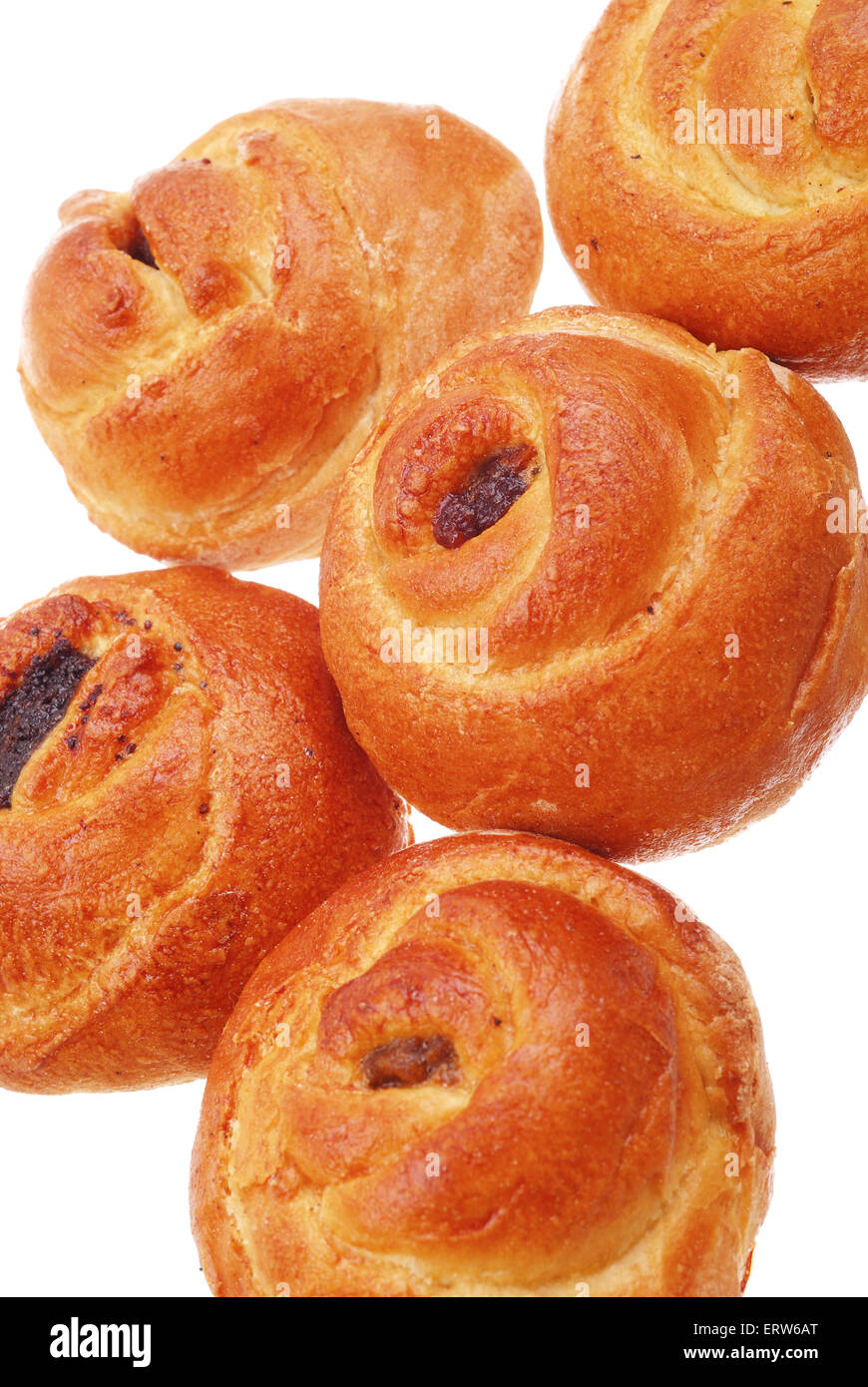 The fresh buns isolated on white Stock Photo - Alamy